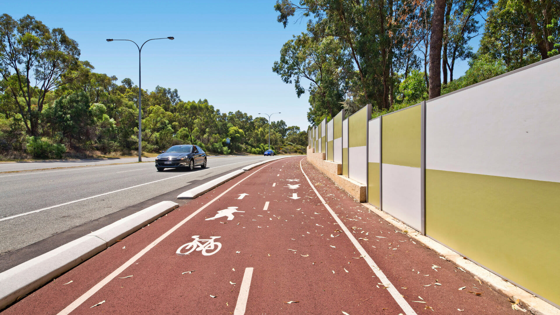 SlimWall Acoustic Barrier For Shared Path | ModularWalls