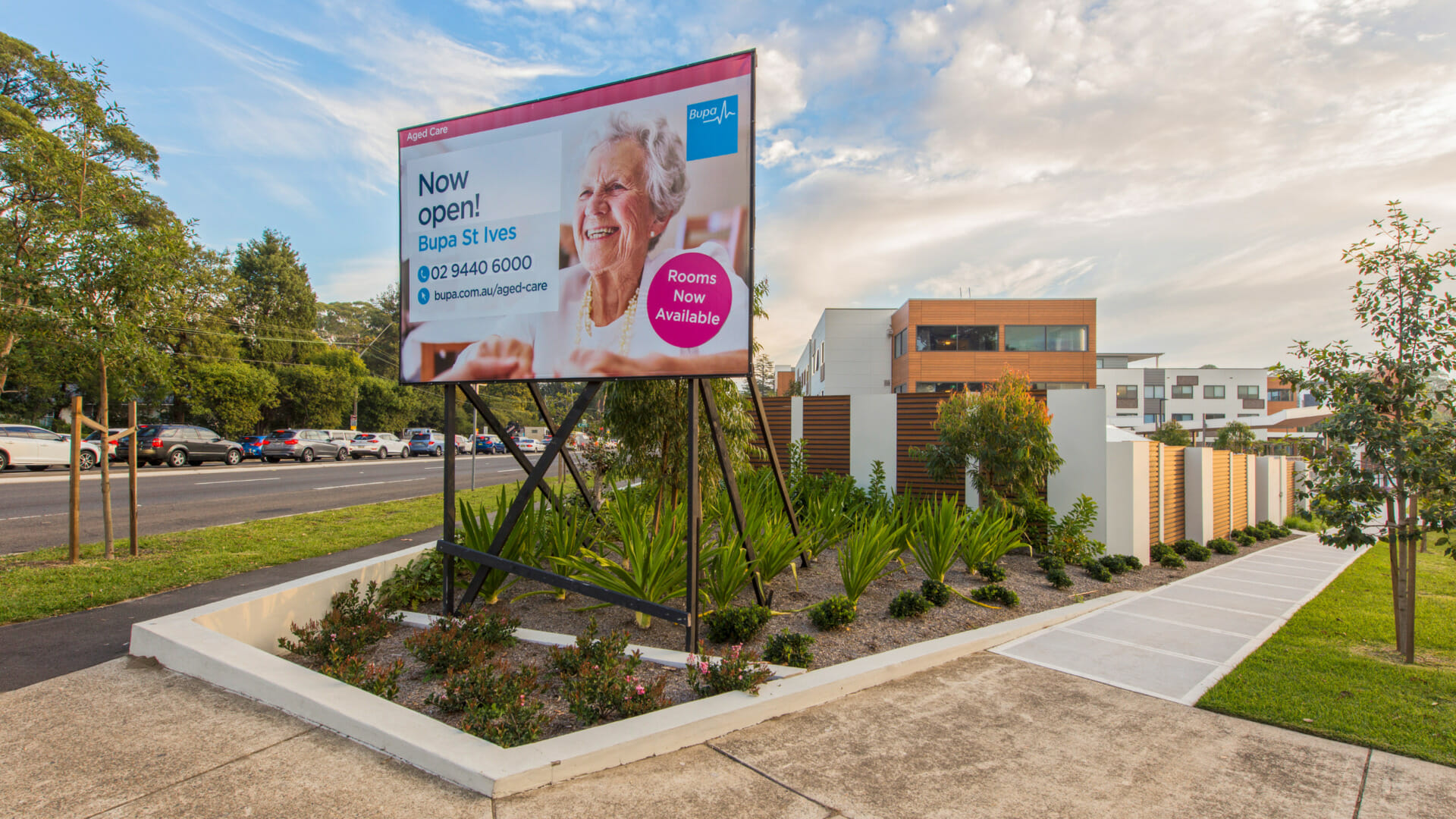 Timber Batten Noise Barrier For Bupa St Ives | ModularWalls